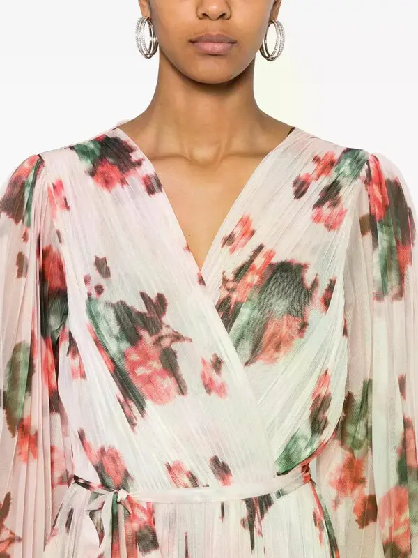 Philosophy Di Lorenzo Serafini Floral Print Pleated Maxi Dress