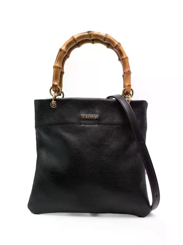 JIL SANDER Logo-plaque Leather Tote Bag
