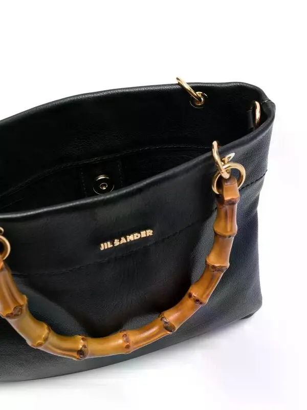 JIL SANDER Logo-plaque Leather Tote Bag