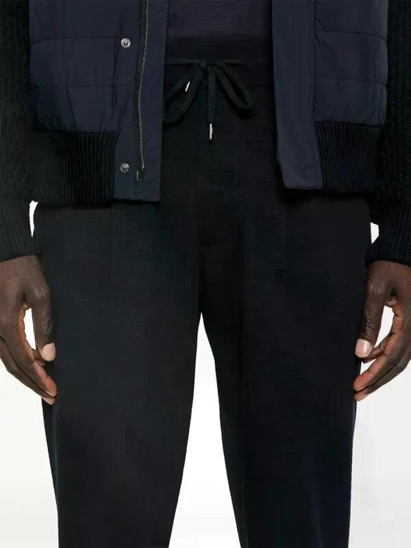 Herno Drawstring Virgin Wool Trousers - Blue
