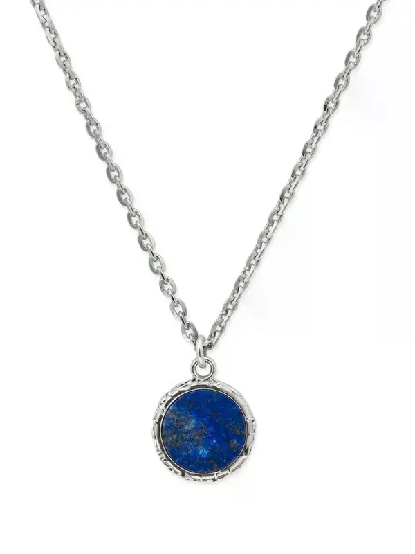 Emanuele Bicocchi Flourish Lapis Amulet Necklace - Silver