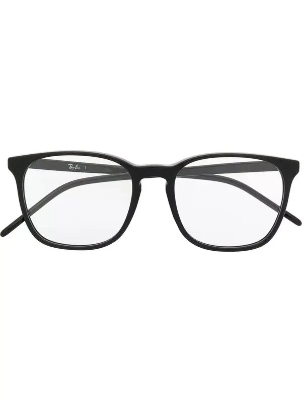 Ray-ban Polished-effect Square-frame Glasses - Black