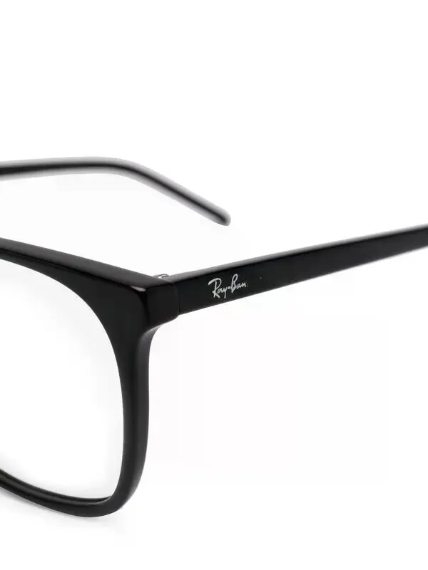 Ray-ban Polished-effect Square-frame Glasses - Black