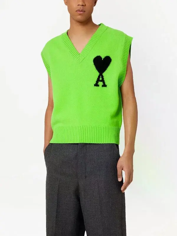 AMI Paris De Coeur Knitted Vest