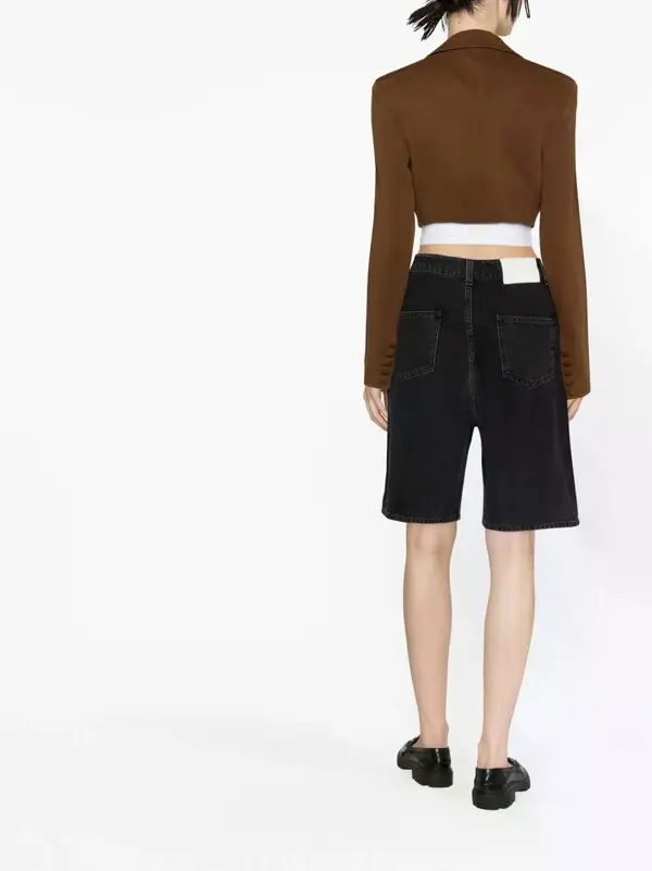Loulou De Saison Washed Denim Organic Cotton Shorts