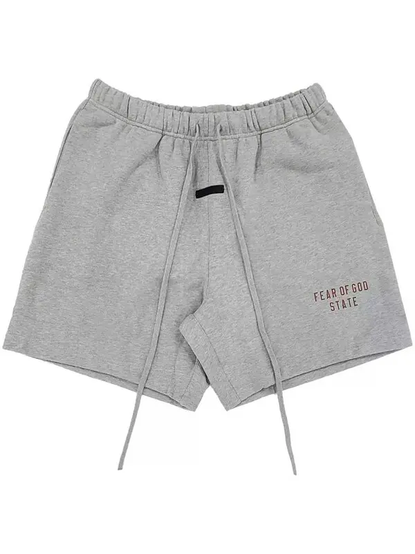 Fear Of God Logo-print Shorts - Grey