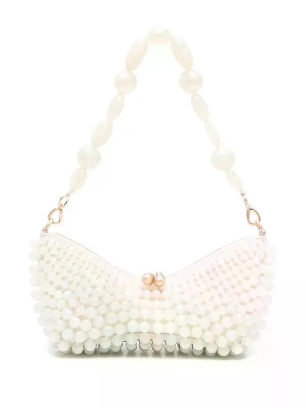 Cult Gaia Mini Mercier Beaded Shoulder Bag - Neutrals