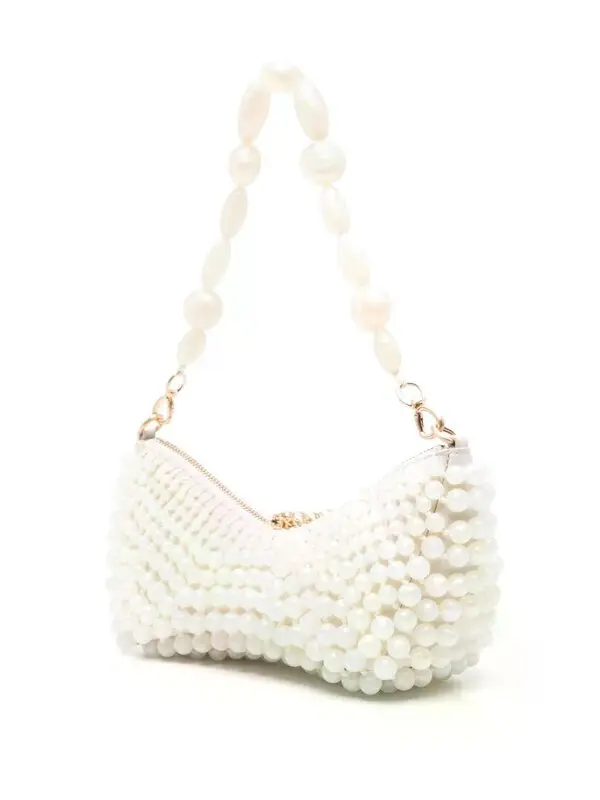 Cult Gaia Mini Mercier Beaded Shoulder Bag - Neutrals
