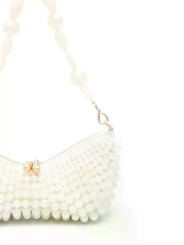 Cult Gaia Mini Mercier Beaded Shoulder Bag - Neutrals