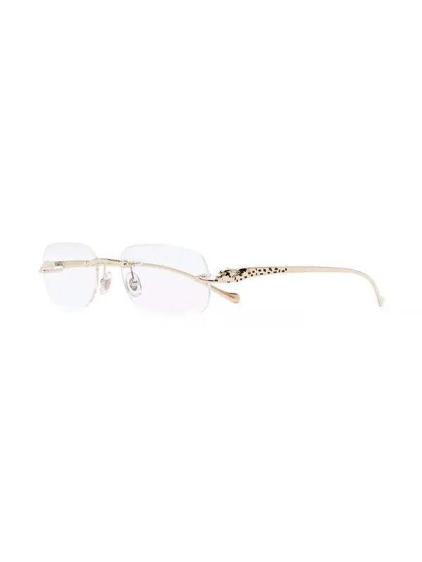Cartier Panthère Rectangular Frame Glasses