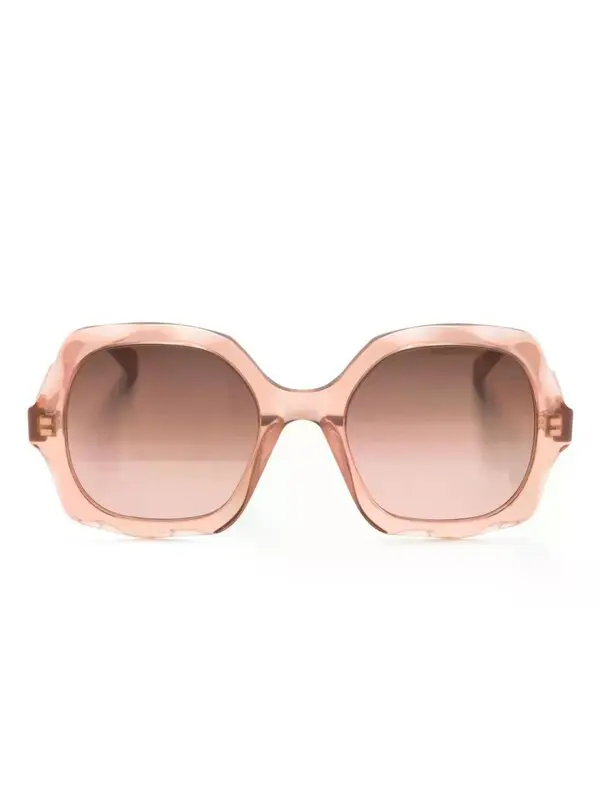 Chloé Scallop Round-frame Sunglasses - Pink