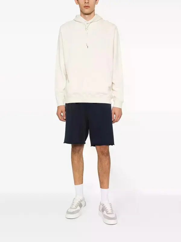 Sunspel Cotton Hoodie With Drawstring Fastening - Neutrals