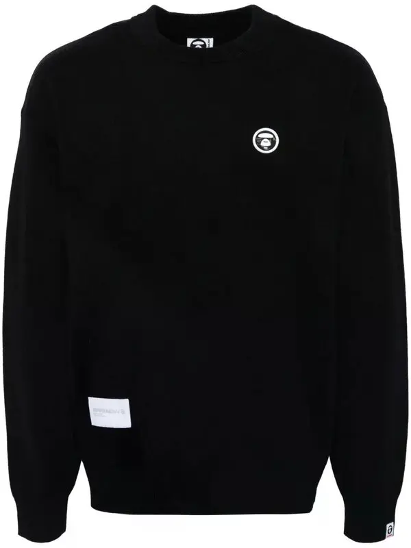 AAPE BY *A BATHING APE Moonface Logo Jumper - Black