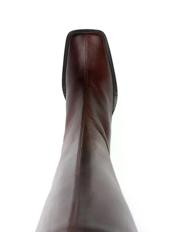 MARINE SERRE Leather Knee-high Boots