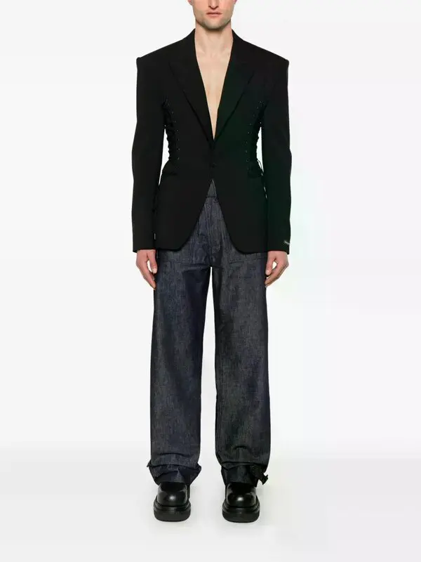 MUGLER Laced-up Blazer