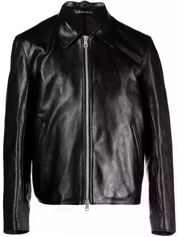 Our Legacy Leather Zipped Jacket - Black