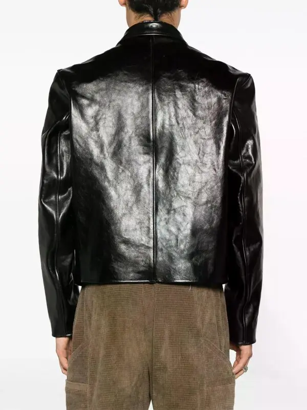 Our Legacy Leather Zipped Jacket - Black