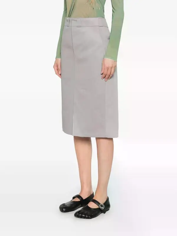 MAISON MARGIELA Cotton Midi Skirt - Grey