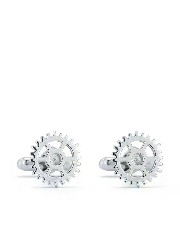 Mateo Cog Shape Cufflinks - Silver