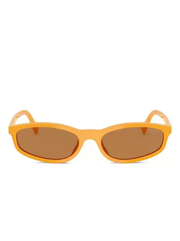 Miu Miu Logo-lettering Sunglasses - Orange