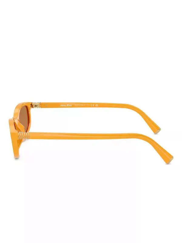 Miu Miu Logo-lettering Sunglasses - Orange