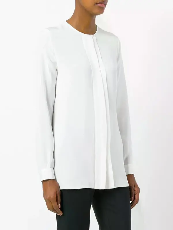 Loro Piana Crew Neck Long Sleeve Blouse