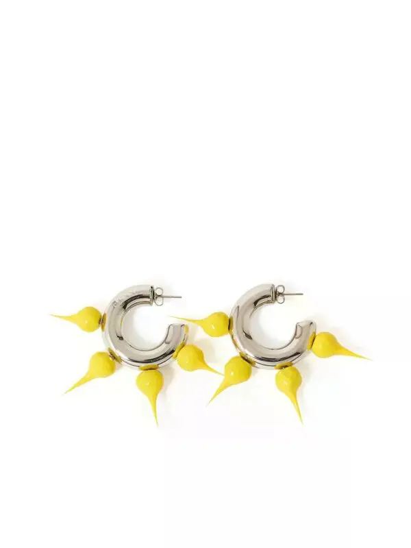 Sunnei Small Spike Hoop Earrings - Silver