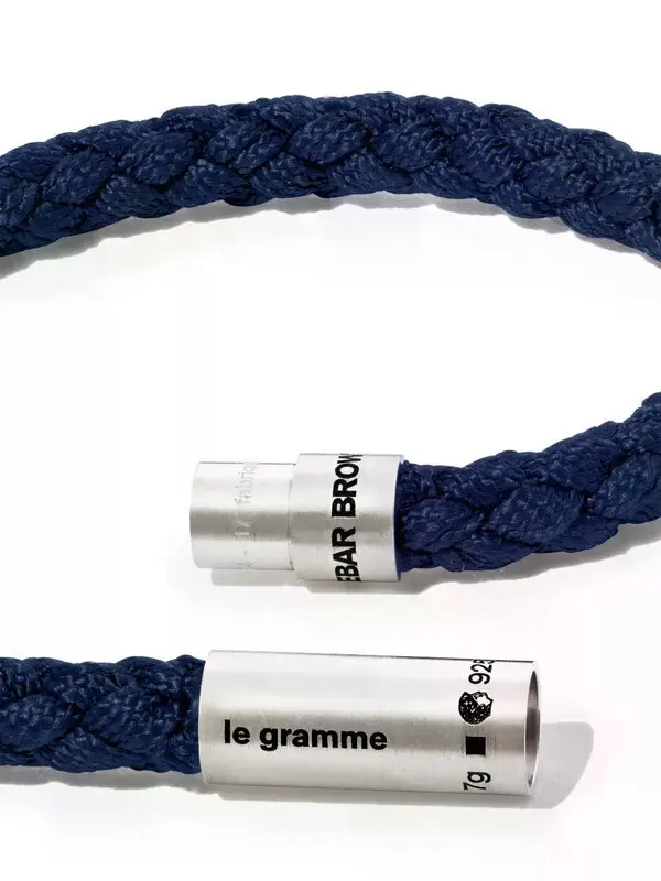 Le Gramme X Orlebar Brown Le 7g Cable Engraved-logo Bracelet