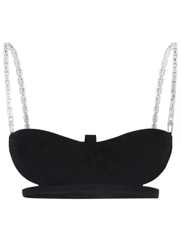 Gcds Logo-chain Bra Top - Black