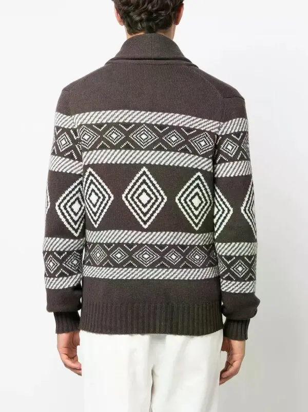 Brunello Cucinelli Cashmere Pattern-intarsia Cardigan