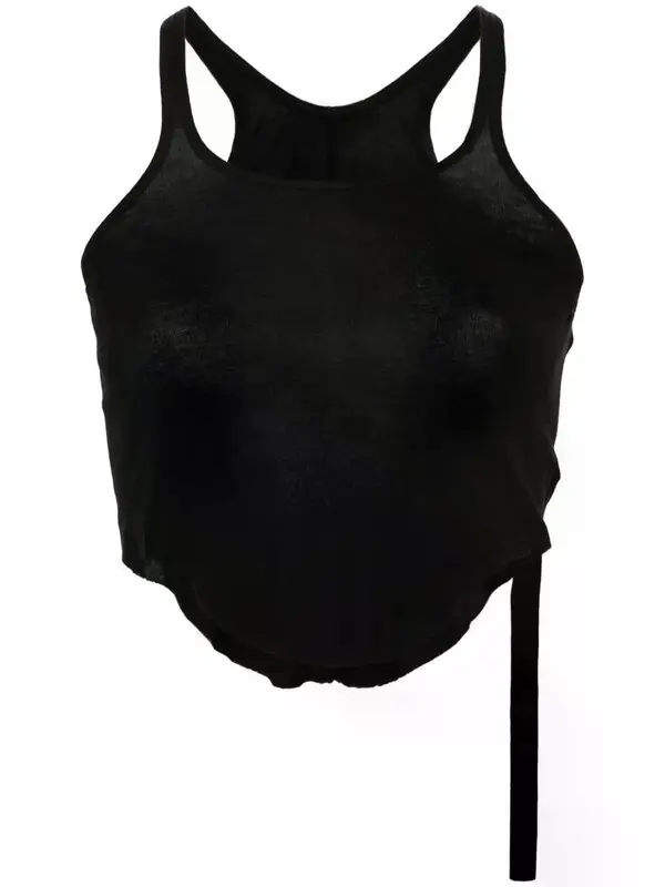 Rick Owens Cropped Cotton Tank Top