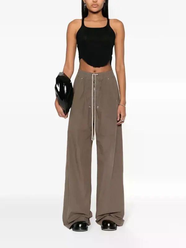 Rick Owens Cropped Cotton Tank Top