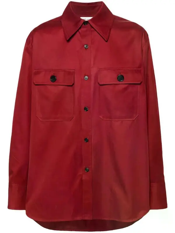 Saint Laurent Oversized-collar Cotton Shirt - Red