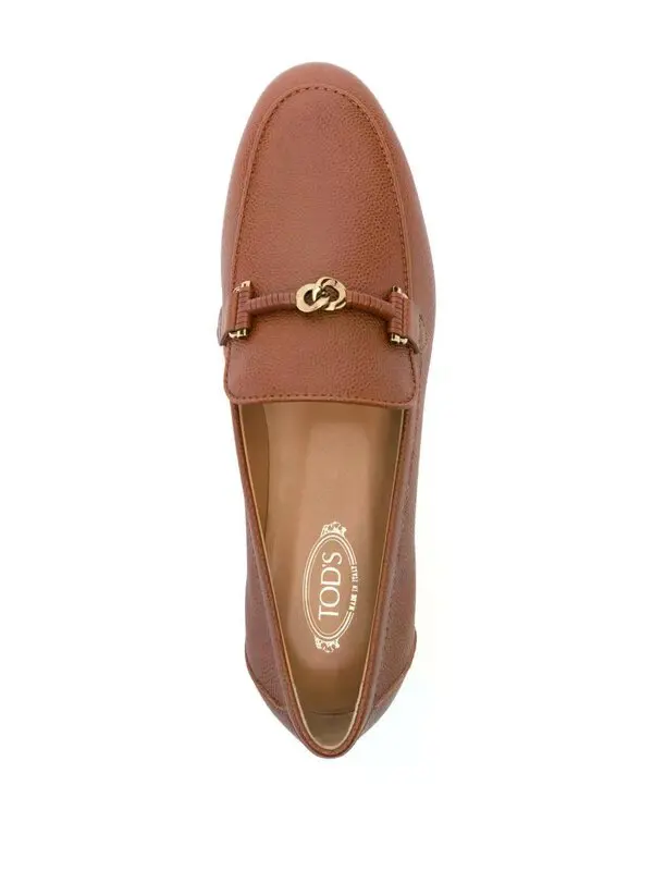 TOD'S Knot-plaque Leather Loafers