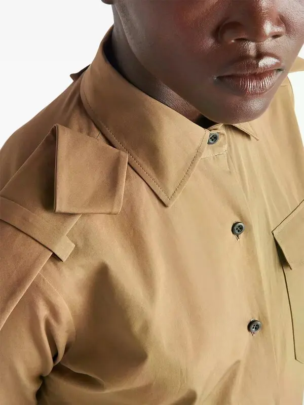Prada Triangle-logo Cotton Shirtdress