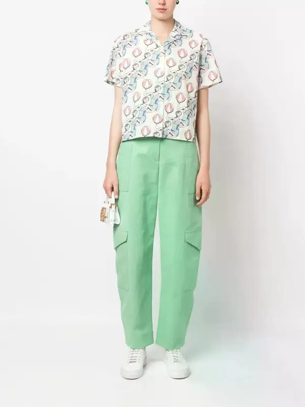 Maison Kitsuné Graphic-print Cotton Shirt