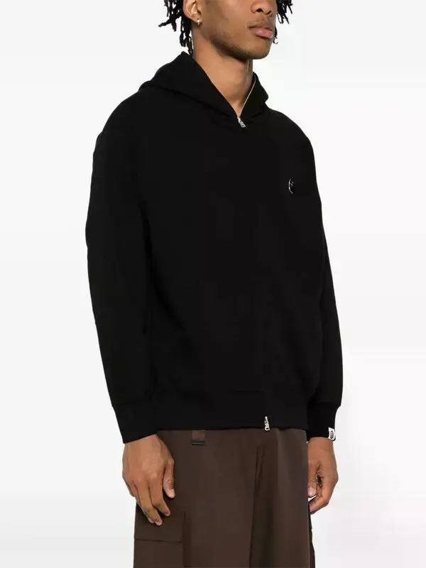 A BATHING APE Logo-plaque Hoodie