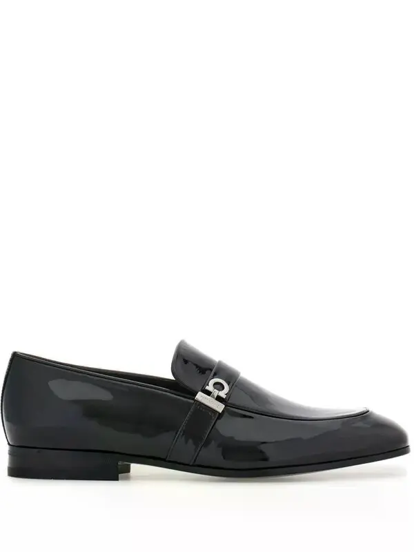 FERRAGAMO Gancini Patent-leather Loafers