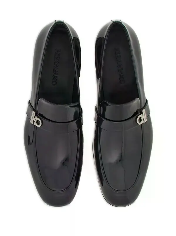 FERRAGAMO Gancini Patent-leather Loafers