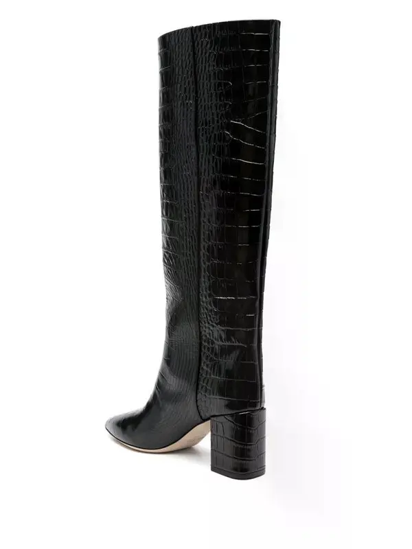 Paris Texas Anja 70mm Crocodile-embossed Boots