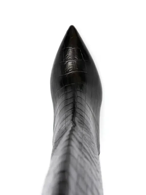 Paris Texas Anja 70mm Crocodile-embossed Boots