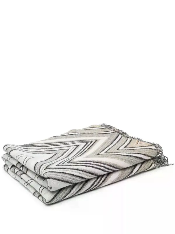 Missoni Zigzag-design Blanket - Neutrals