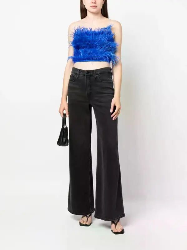 Patrizia Pepe Feather-detailing Cropped Top