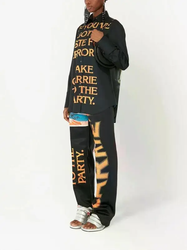 JW Anderson Slogan-print Cotton Shirt