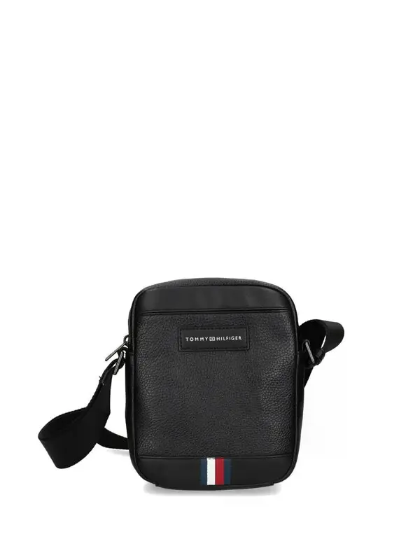 Tommy Hilfiger Logo-appliqué Messenger Bag - Black