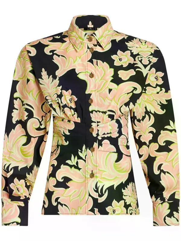 Etro Venus-print Cotton Shirt