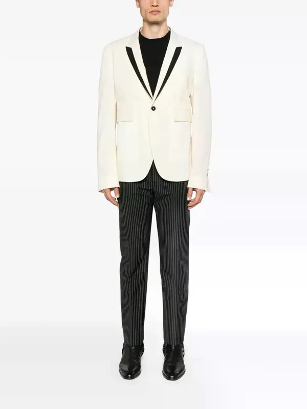 SAPIO Contrasting-trim Single-breasted Blazer