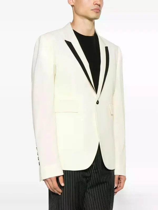 SAPIO Contrasting-trim Single-breasted Blazer