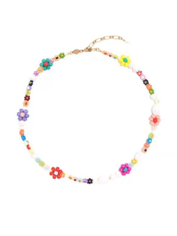 Anni Lu Mexi Flower Beaded Necklace - Multicolour