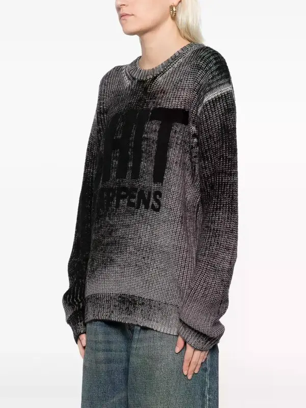 R13 Reverse-printed Wool Jumper